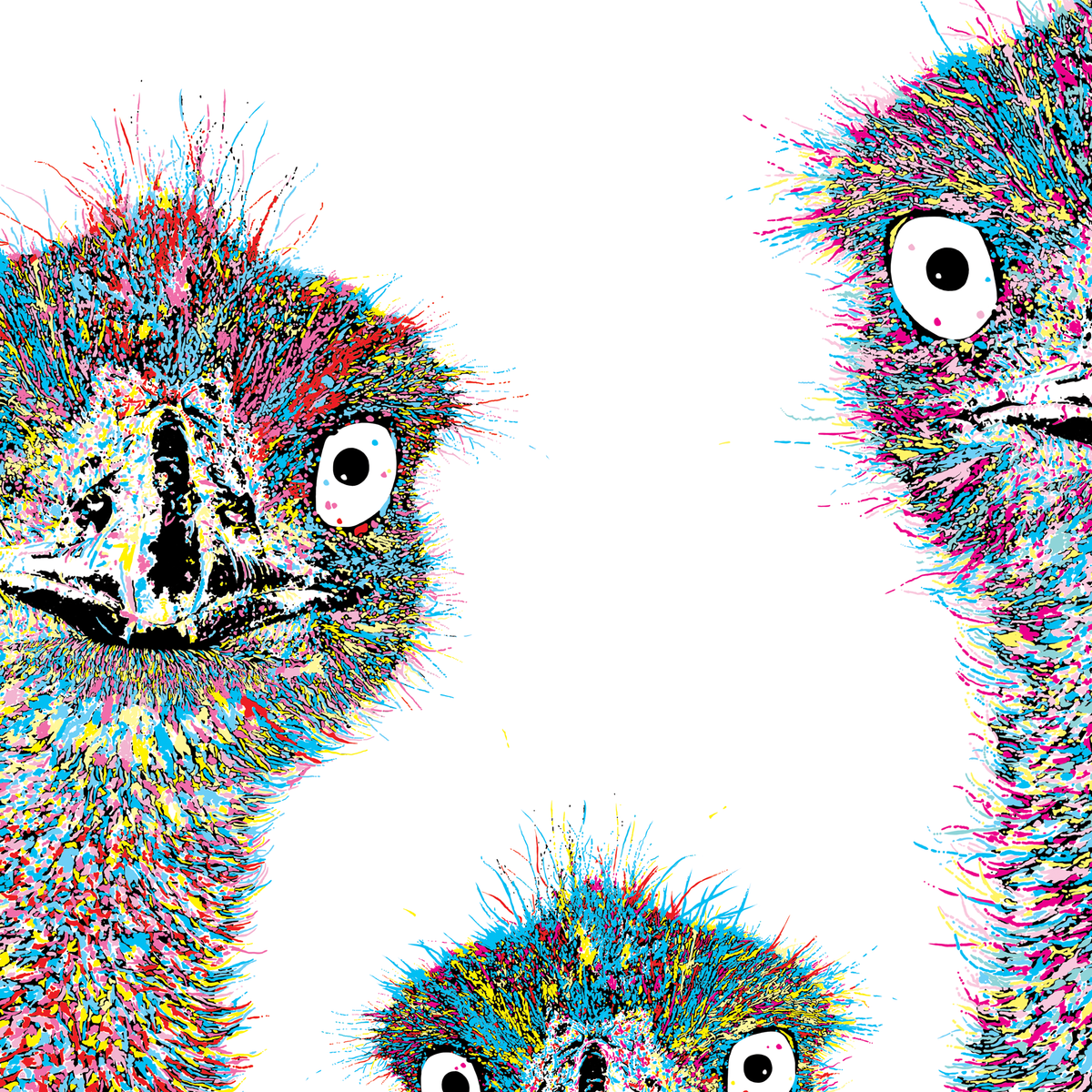 Emu Mob Artwork | Emu Wall Art by Digital Artist Atty